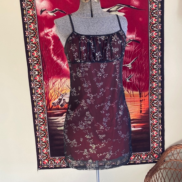 Vintage | Dresses | Vintage Y2k Candy Rocket Mini Dress Silver Floral ...